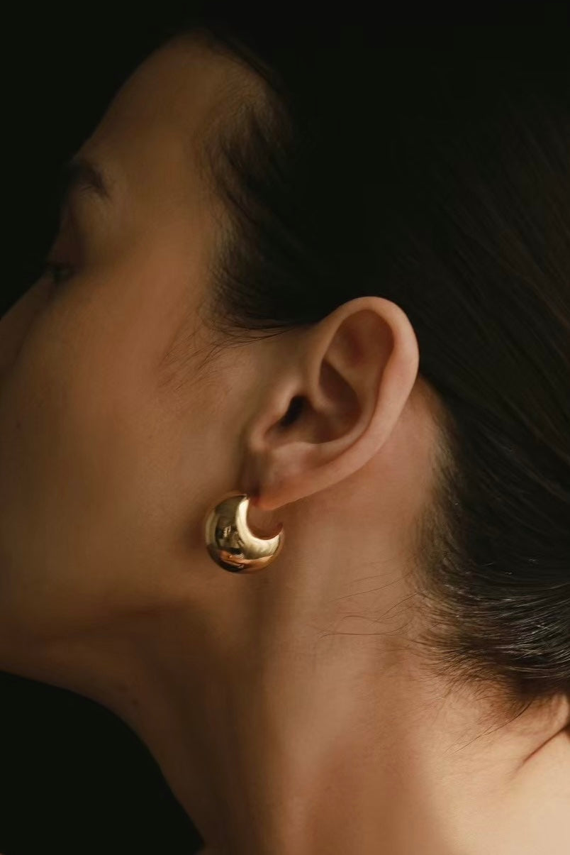 [silver925]Half moon Pierce (Gold) – TRES